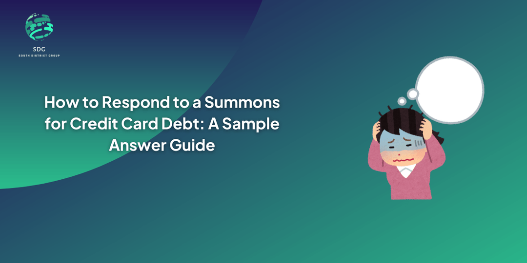 How to Respond to a Summons for Credit Card Debt: A Sample Answer Guide